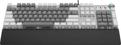 ΦΩΤΙΖΟΜΕΝΟ ΜΗΧΑΝΙΚΟ ΠΛΗΚΤΡΟΛΟΓΙΟ AULA WIND F2088, RGB, ΜΑΥΡΟ-ΓΚΡΙ